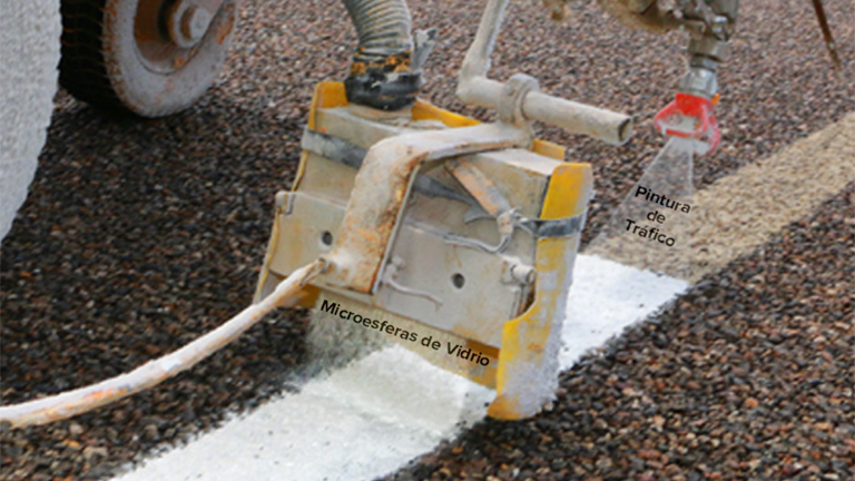 Microesferas de vidrio para seguridad vial